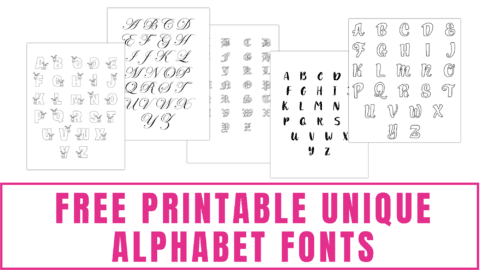 Letters of the Alphabet Printable Unique Fonts