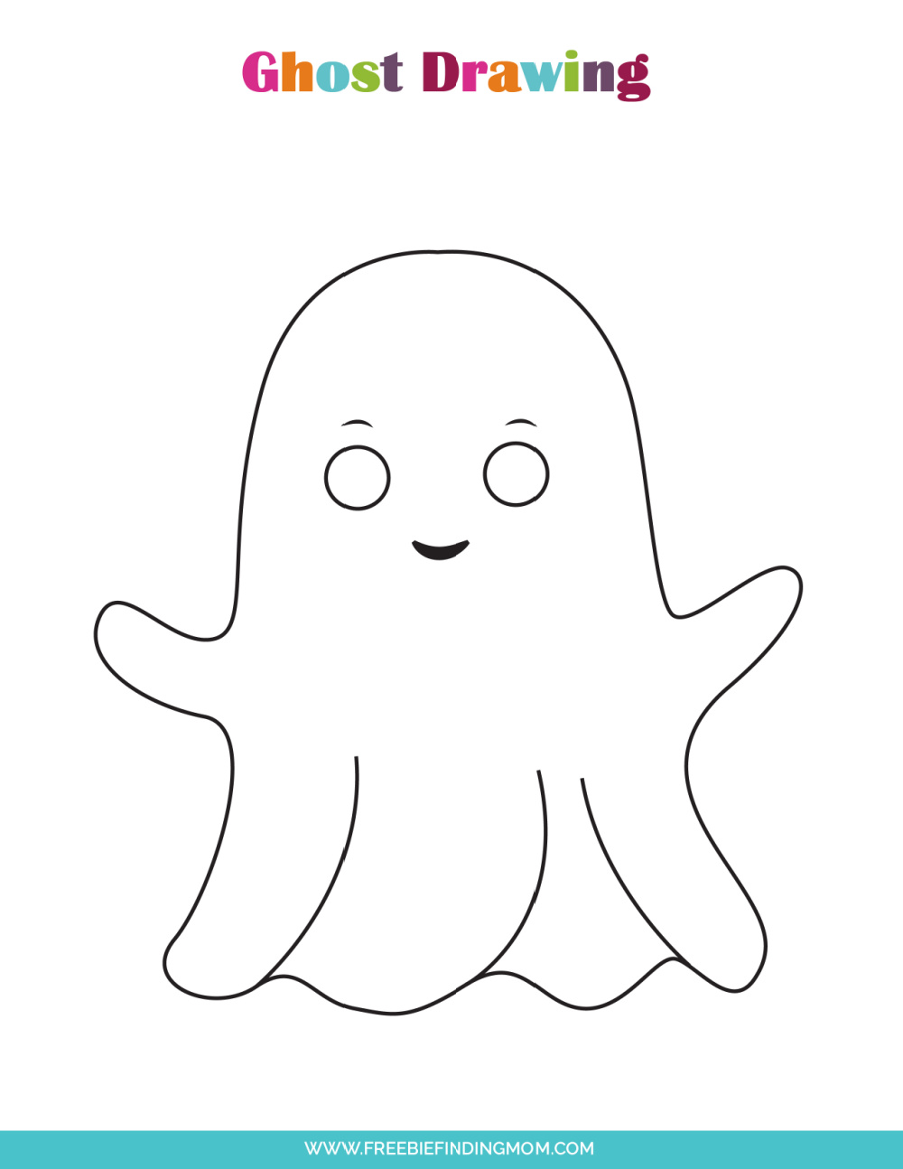 3 Free Cute Ghost Drawings (Easy Templates)