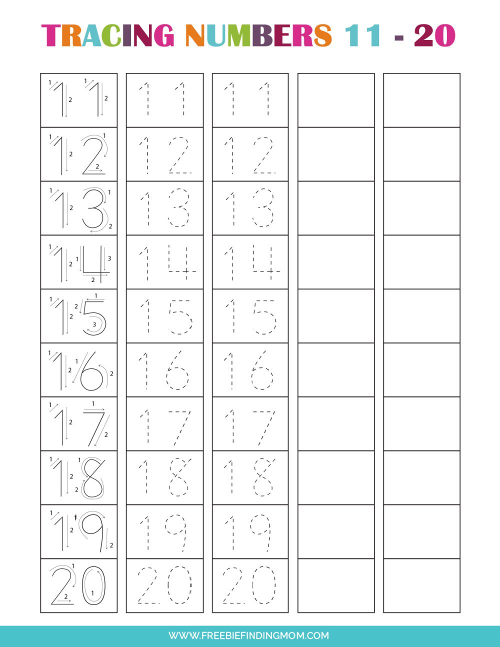 Printable Tracing Numbers: Worksheets for Kindergarten