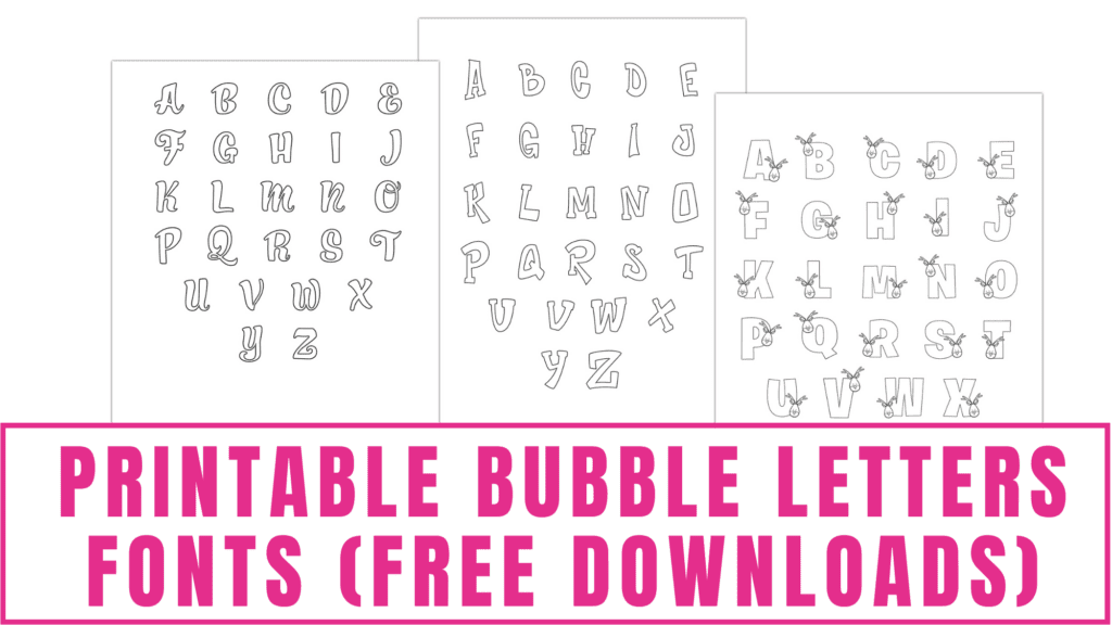 Printable Bubble Letters Fonts Free Downloads Freebie Finding Mom