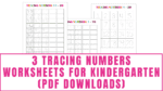 Printable Tracing Numbers: Worksheets for Kindergarten