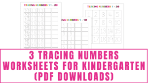Printable Tracing Numbers: Worksheets for Kindergarten