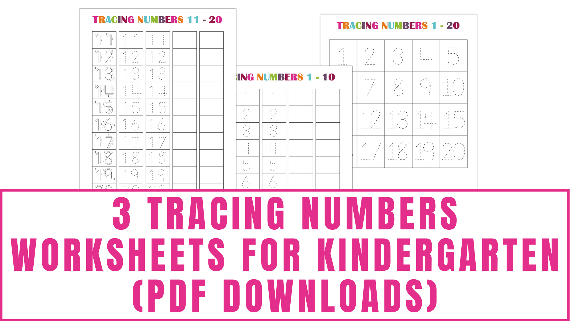 Printable Tracing Numbers: Worksheets for Kindergarten