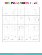 Printable Tracing Numbers: Worksheets for Kindergarten