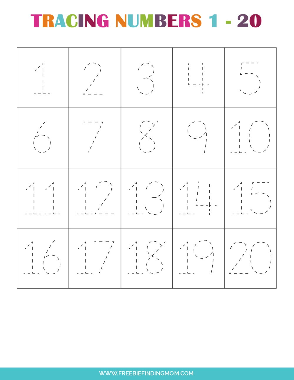 Printable Tracing Numbers: Worksheets for Kindergarten