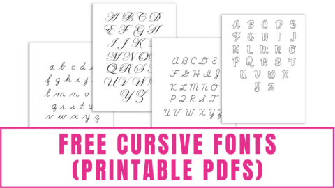 Free Cursive Fonts (Printable PDFs)