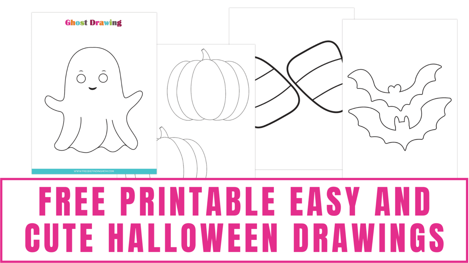 Free Printable Easy and Cute Halloween Drawings
