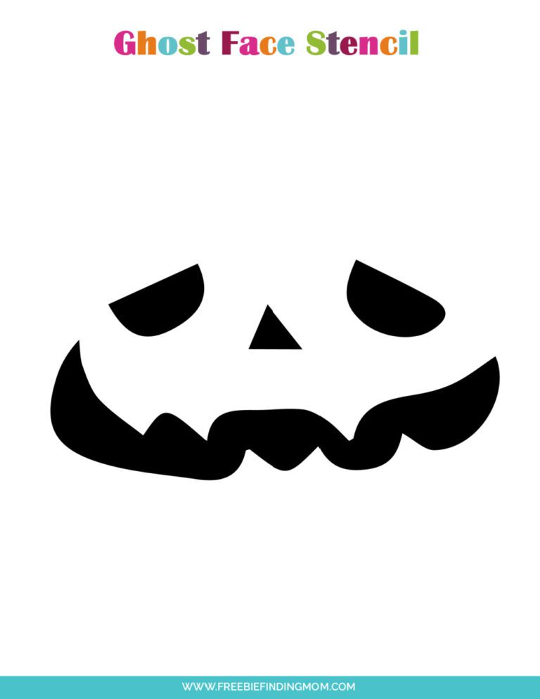 Free Downloadable Stencils: Ghost Face Pumpkin for Carving