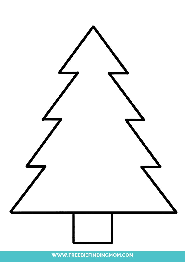 6 Free Christmas Tree Stencils (Printable PDFs)