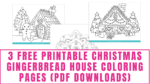 Free Christmas Coloring Sheets Printable PDF: Gingerbread House