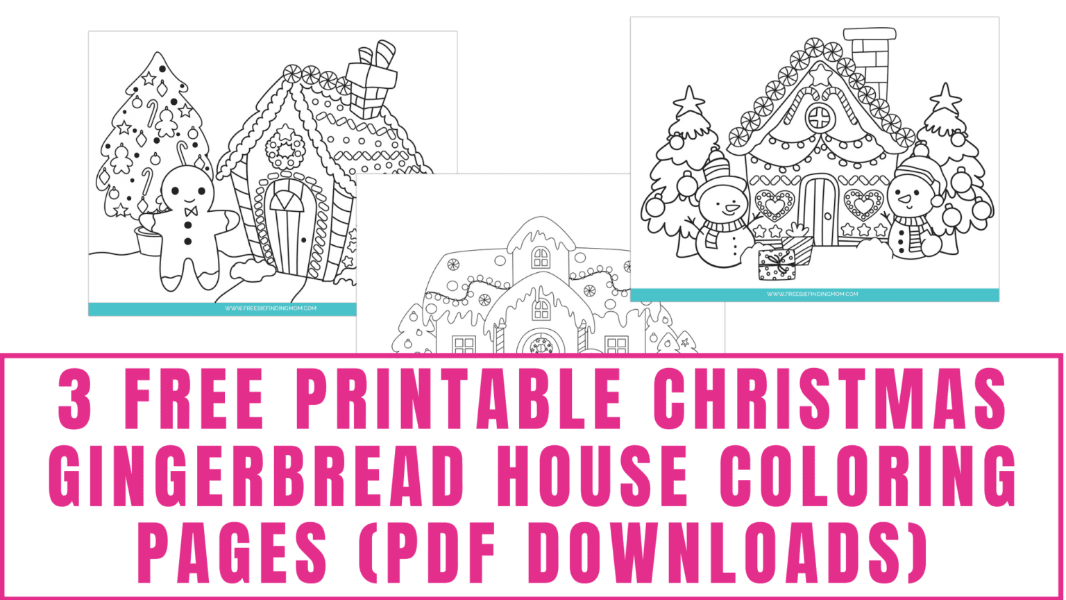 Printable Christmas Coloring Pages: Gingerbread House Drawings