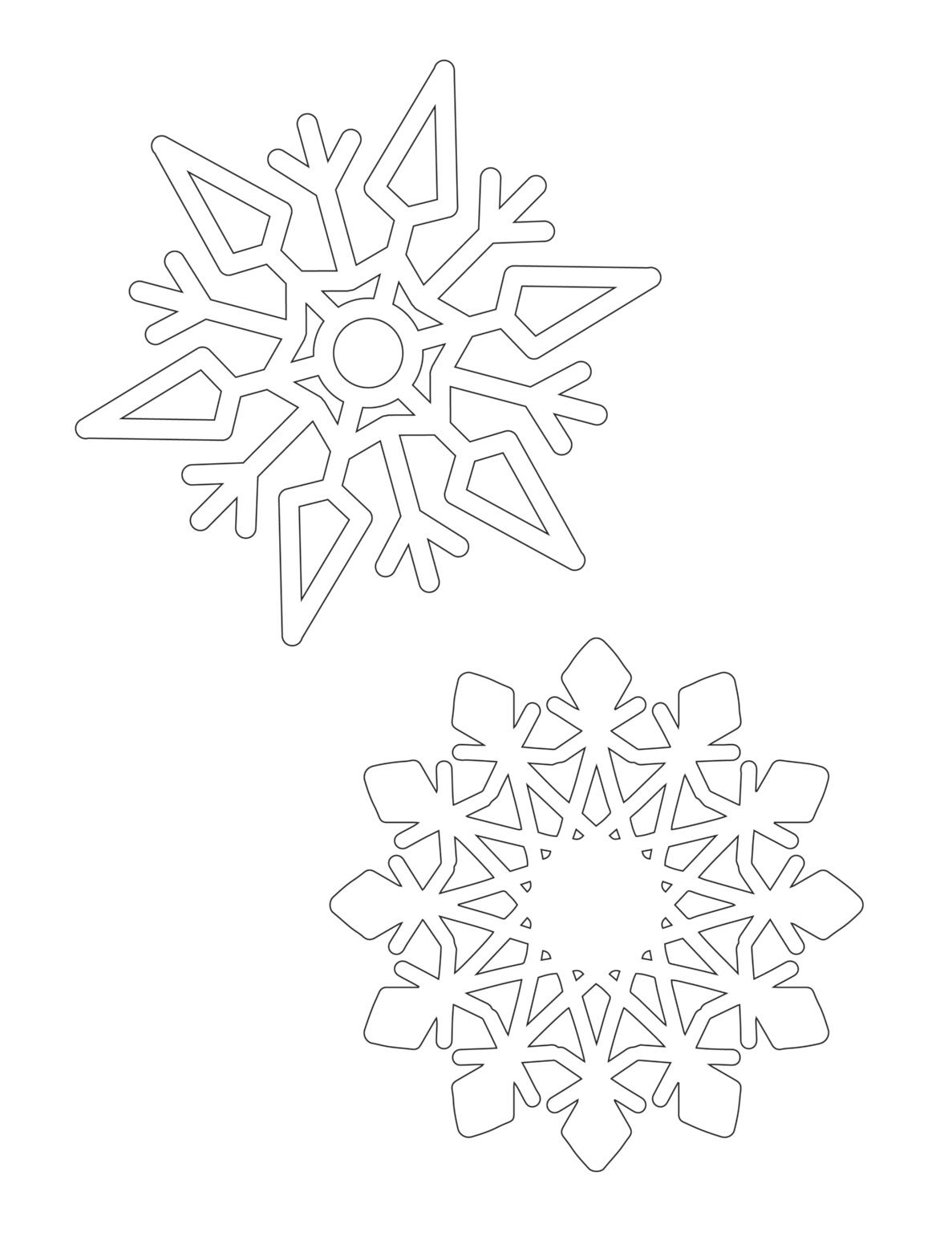 8 Free Snowflake Stencils (Printable PDFs)