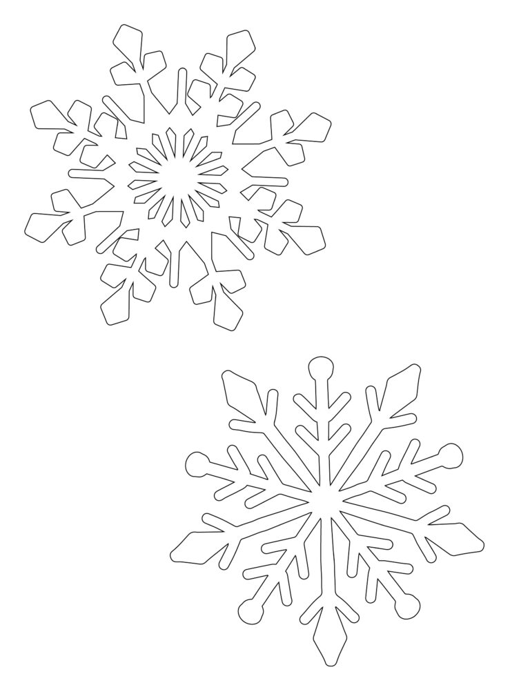8 Free Snowflake Stencils (Printable PDFs)