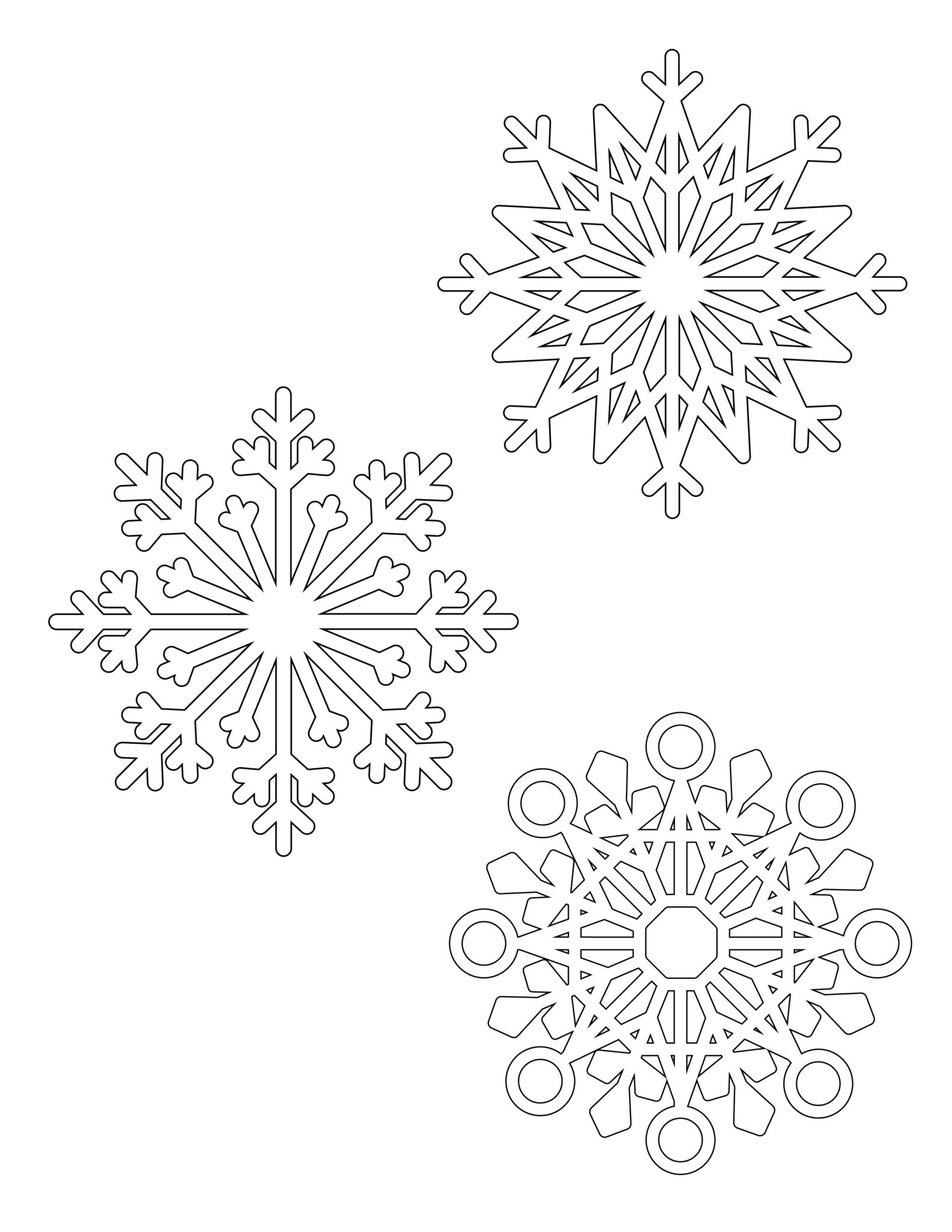 8 Free Snowflake Stencils (Printable PDFs)