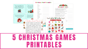 5 Christmas Games Printables