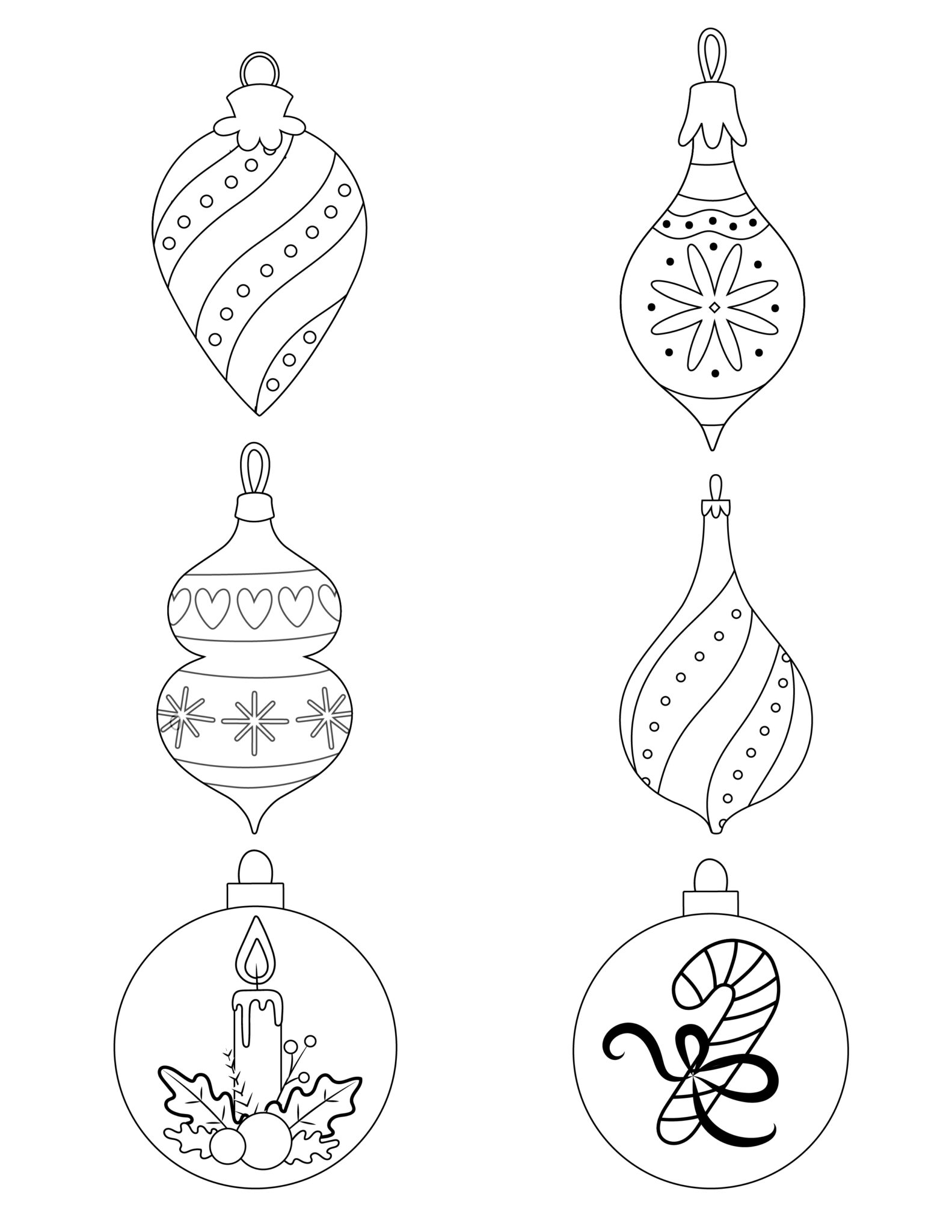 Free Christmas Ornaments Printables (PDF Downloads)