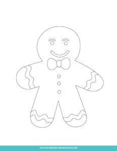 3 Free Gingerbread Man Drawings (Easy Templates)