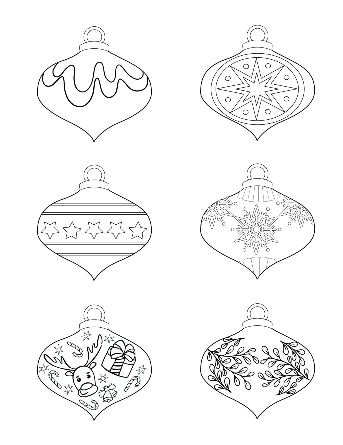 Free Christmas Ornaments Printables (PDF Downloads)