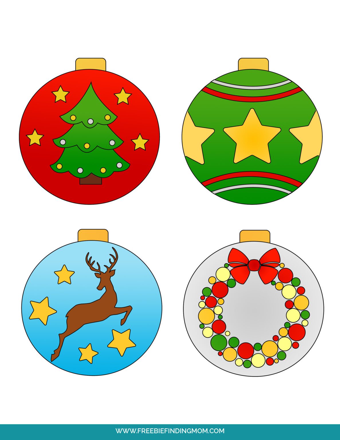 Free Christmas Ornaments Printables (PDF Downloads)