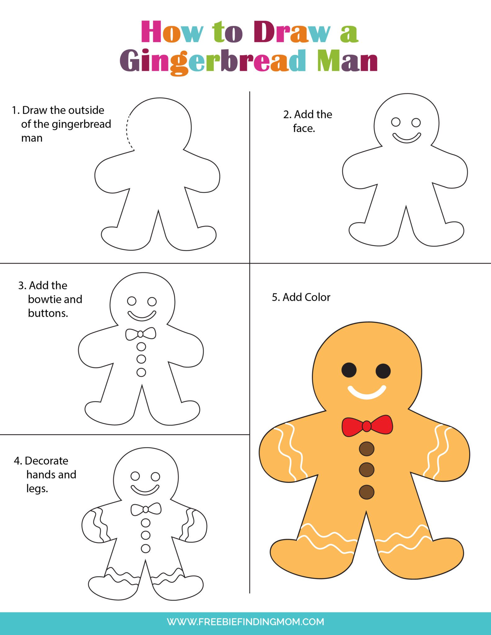 How to Draw a Gingerbread Man: Easy Step-by-Step Tutorial