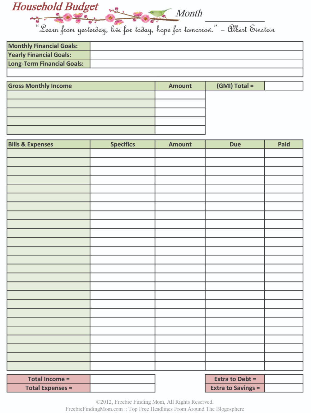 Free Excel Budget Templates (Printable PDFs)