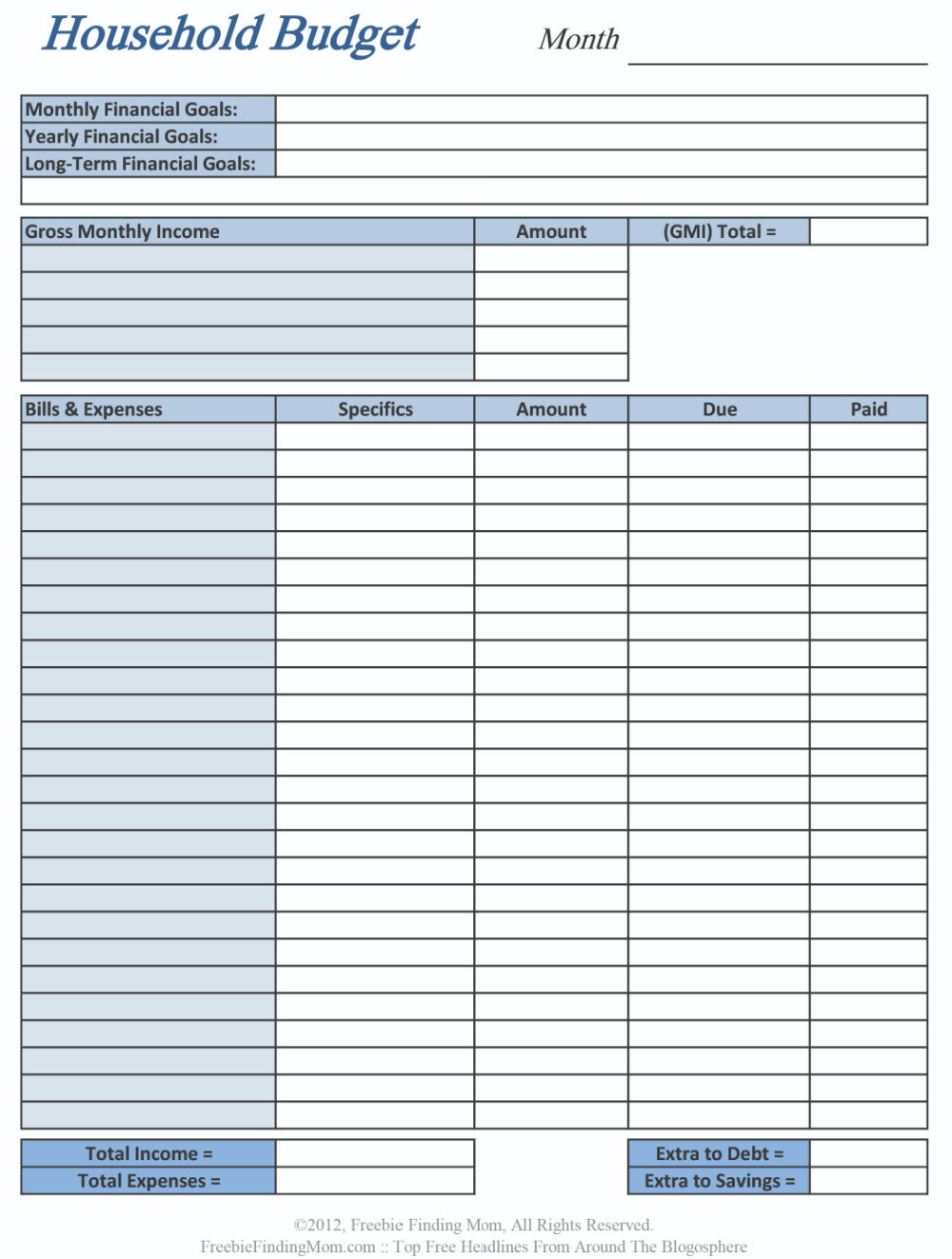 Free Excel Budget Templates (Printable PDFs)