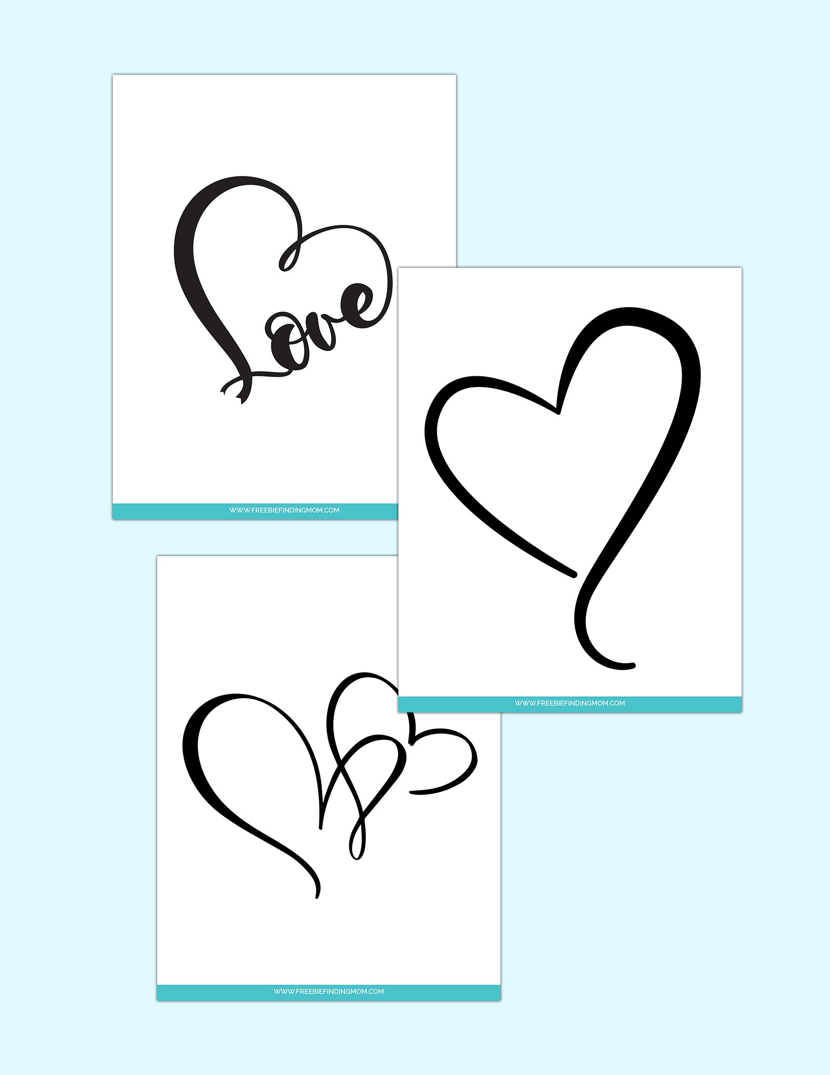 Word Love In Cursive With Heart