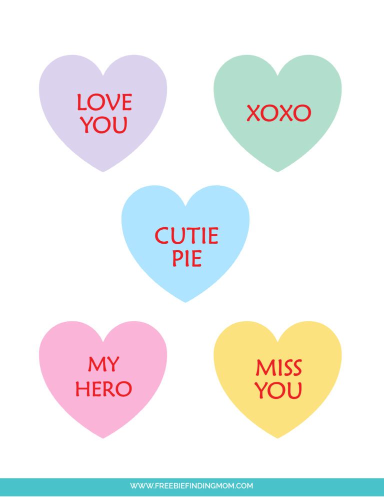 Free Printable Original Conversation Hearts Sayings