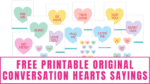 Free Printable Original Conversation Hearts Sayings