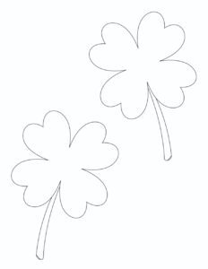 3 Free Printable Four Leaf Clover Outlines