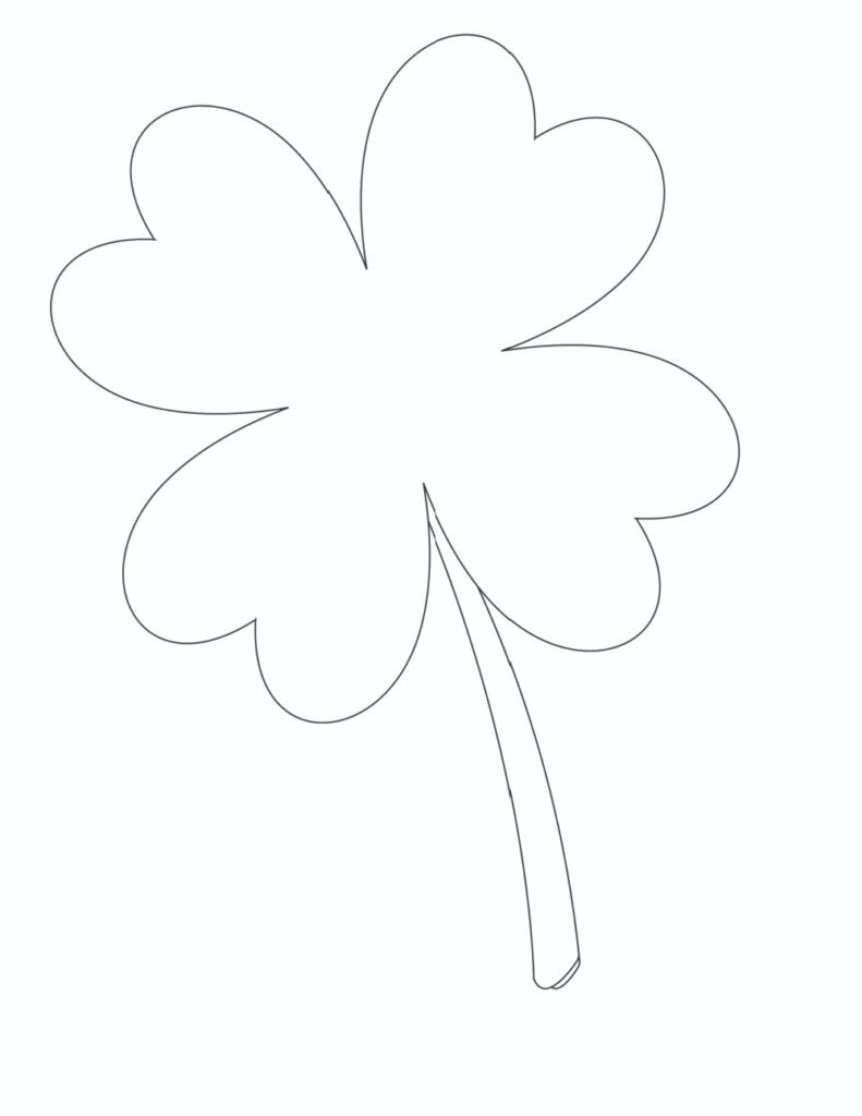 3 Free Printable Four Leaf Clover Outlines