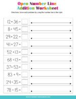 Free Open Number Lines: Addition and Subtraction Printables