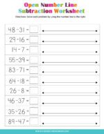 Free Open Number Lines: Addition and Subtraction Printables