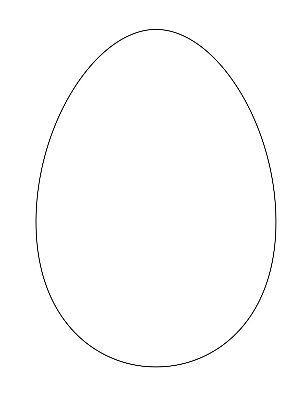 Free Outline of an Easter Egg Printables