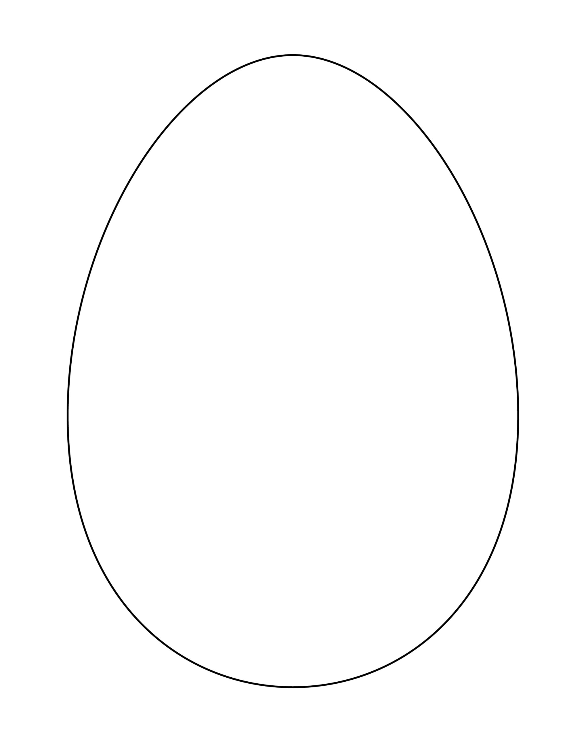 Free Outline of an Easter Egg Printables