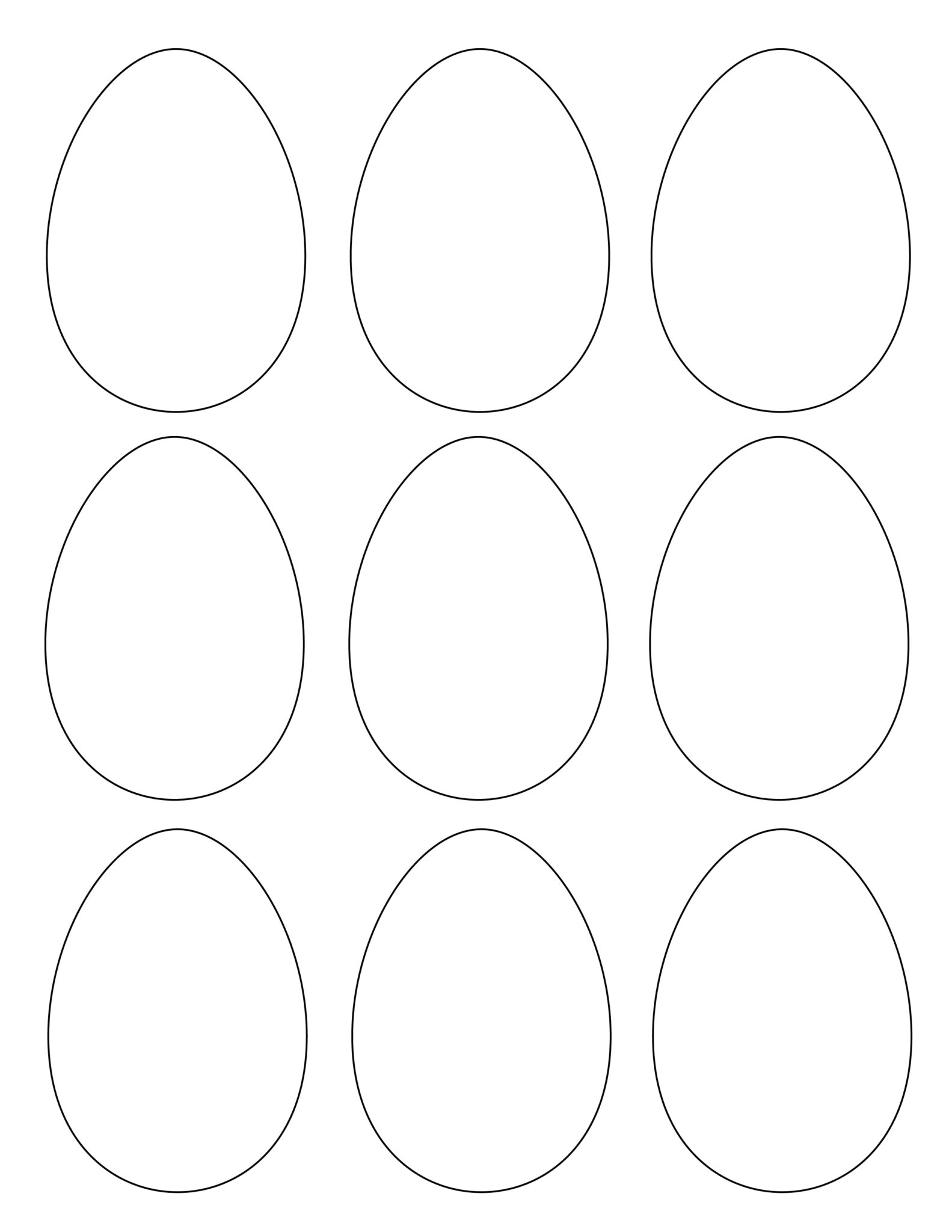 Free Outline of an Easter Egg Printables