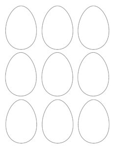 Free Outline of an Easter Egg Printables