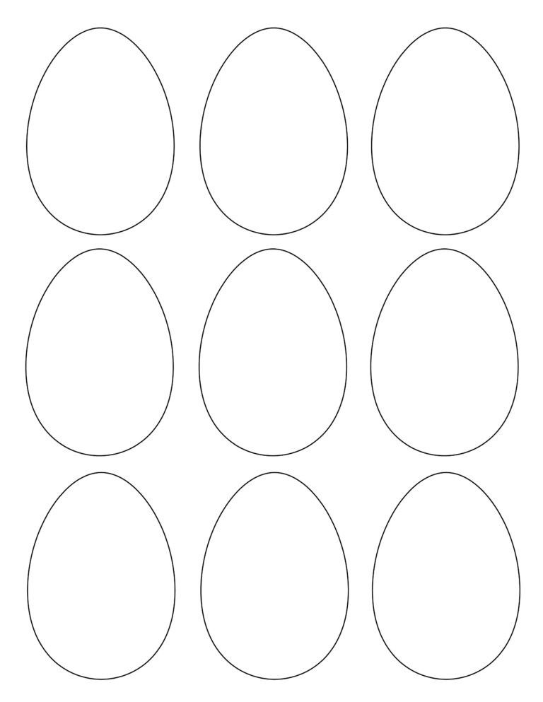 Free Outline of an Easter Egg Printables