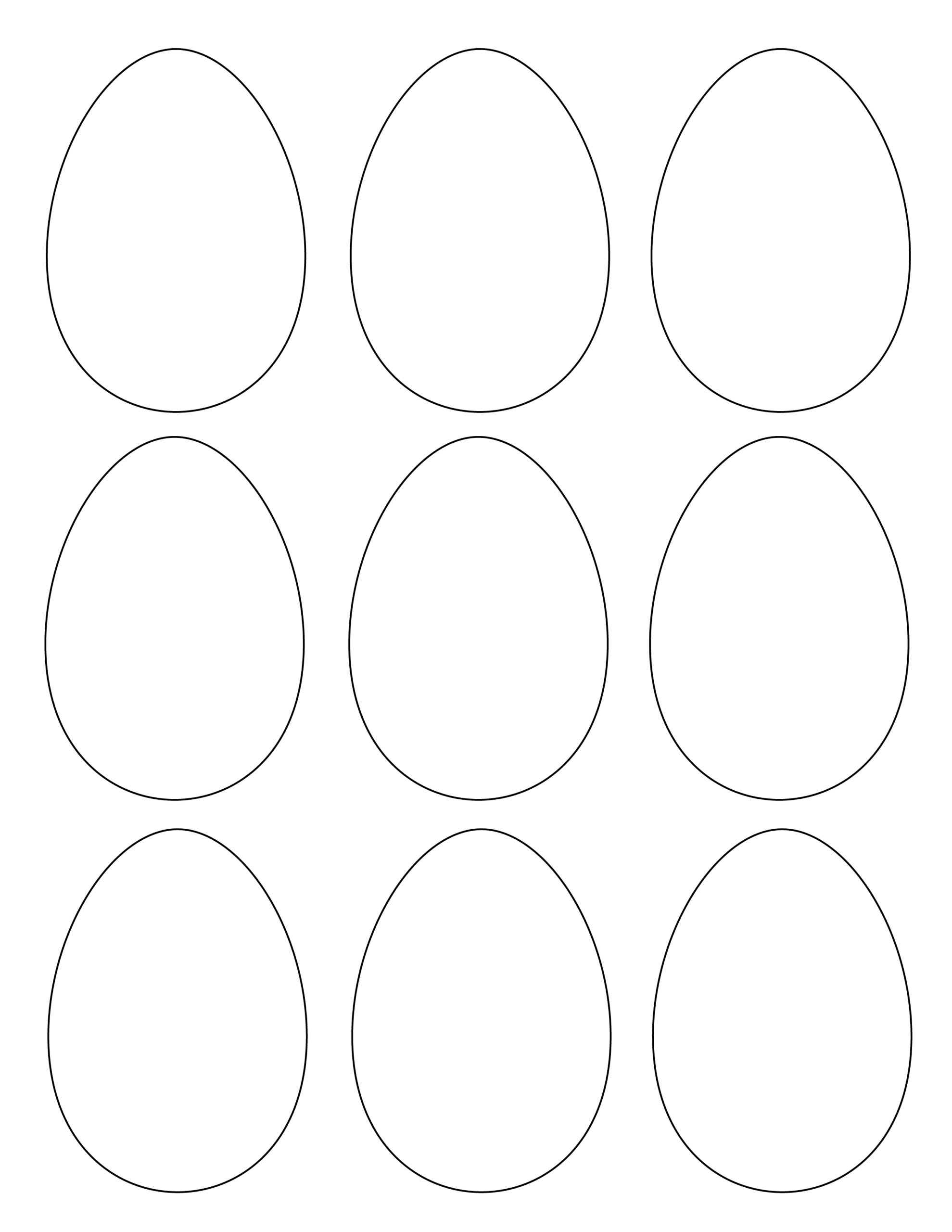 Free Outline of an Easter Egg Printables