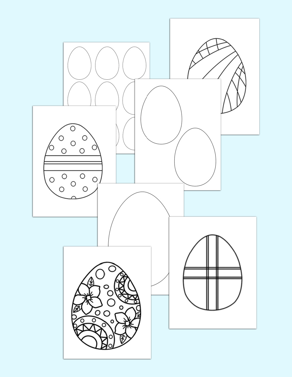 Free Outline of an Easter Egg Printables