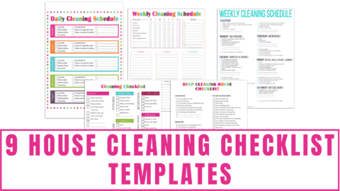 9 House Cleaning Checklist Templates
