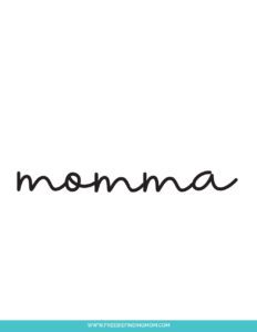 3 How to Write Momma in Cursive Free Printables