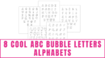 8 Cool ABC Bubble Letters Alphabets