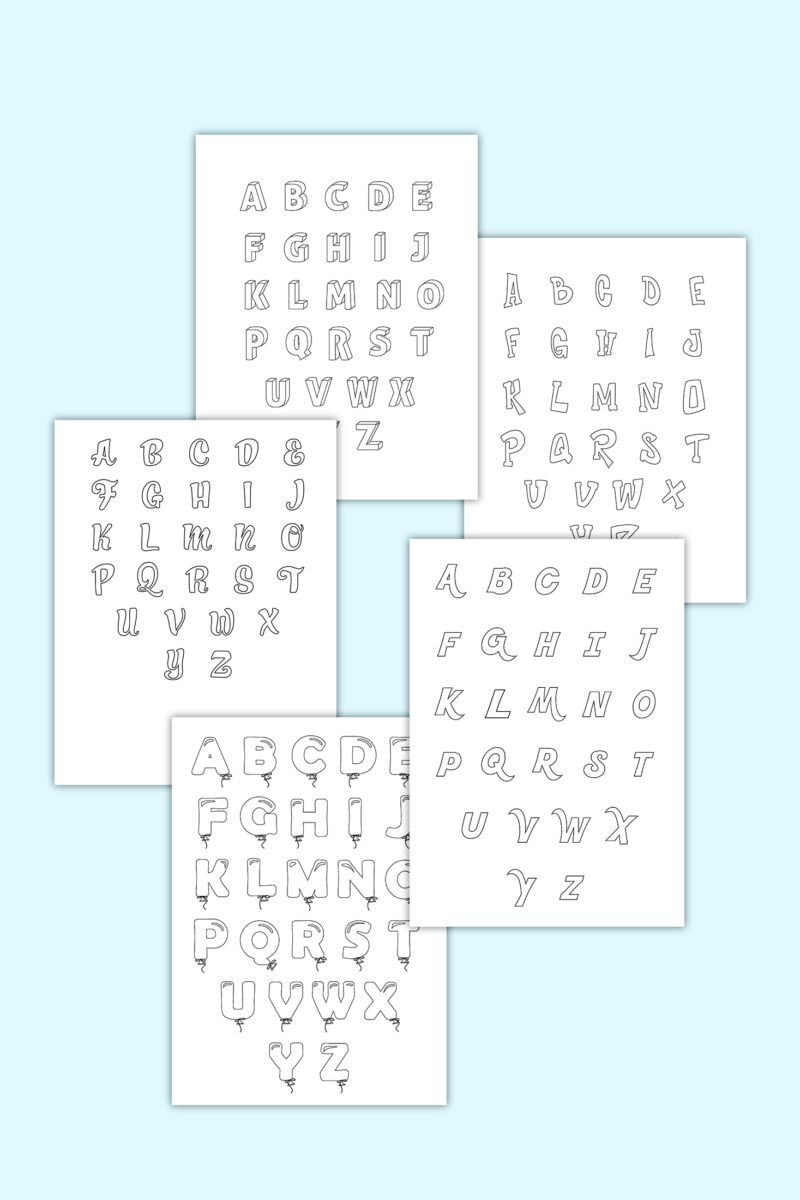 Printable Bubble Letters and Numbers