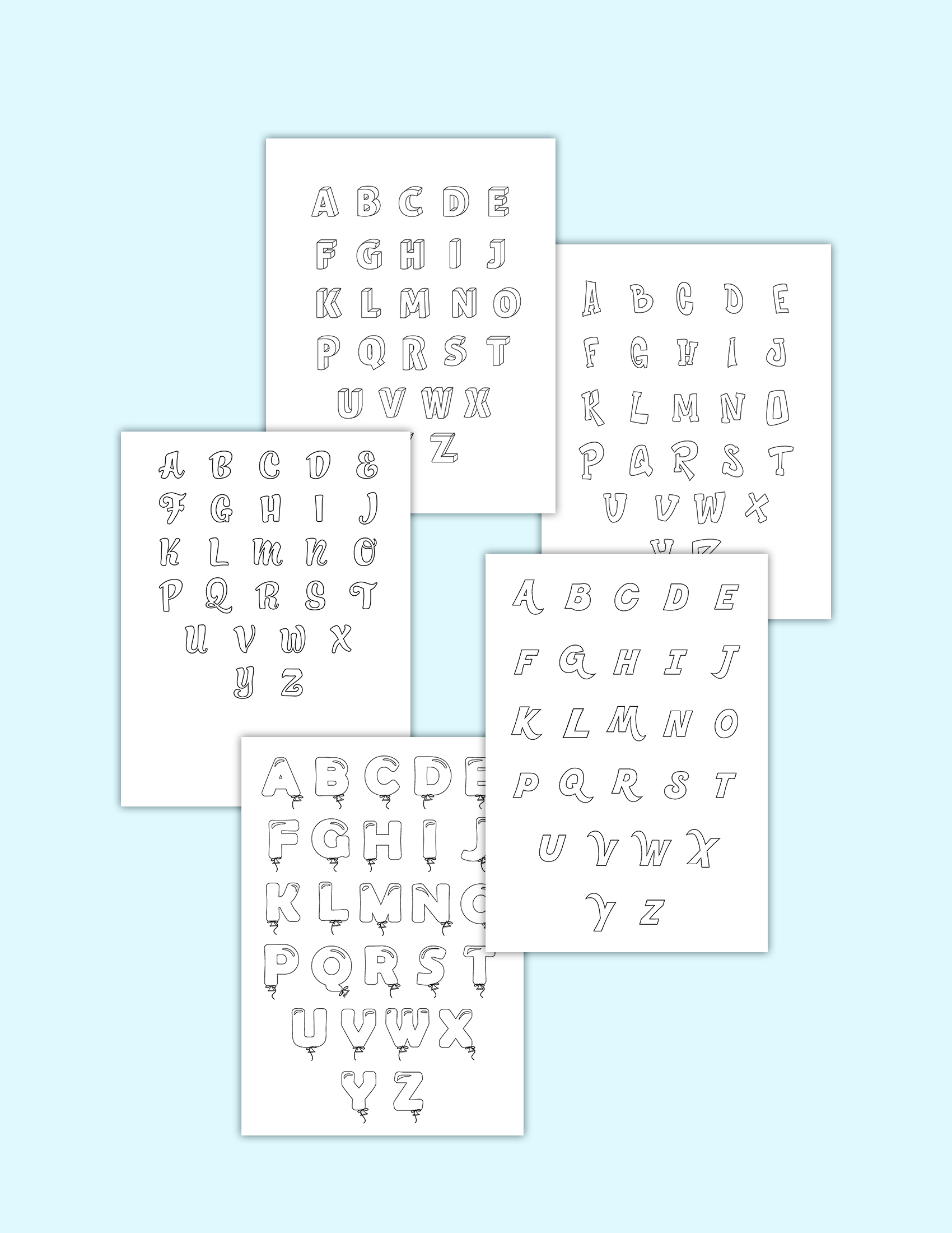 8 Cool ABC Bubble Letters Alphabets