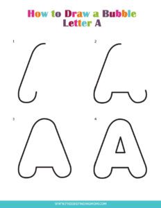 How to Draw Bubble Letter A