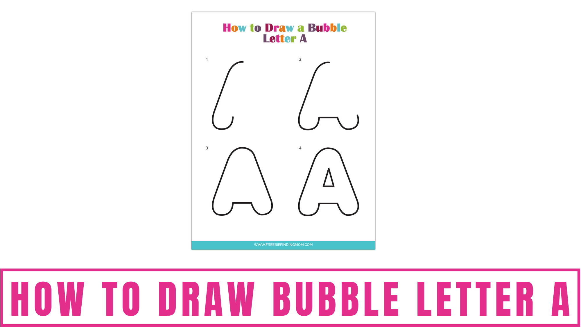 How to Draw Bubble Letter A