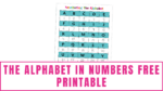 The Alphabet in Numbers Free Printable
