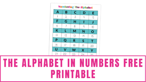 The Alphabet in Numbers Free Printable