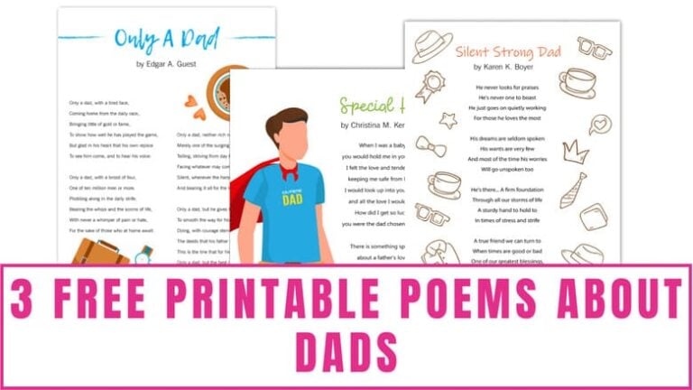 3 Free Printable Poems About Dads